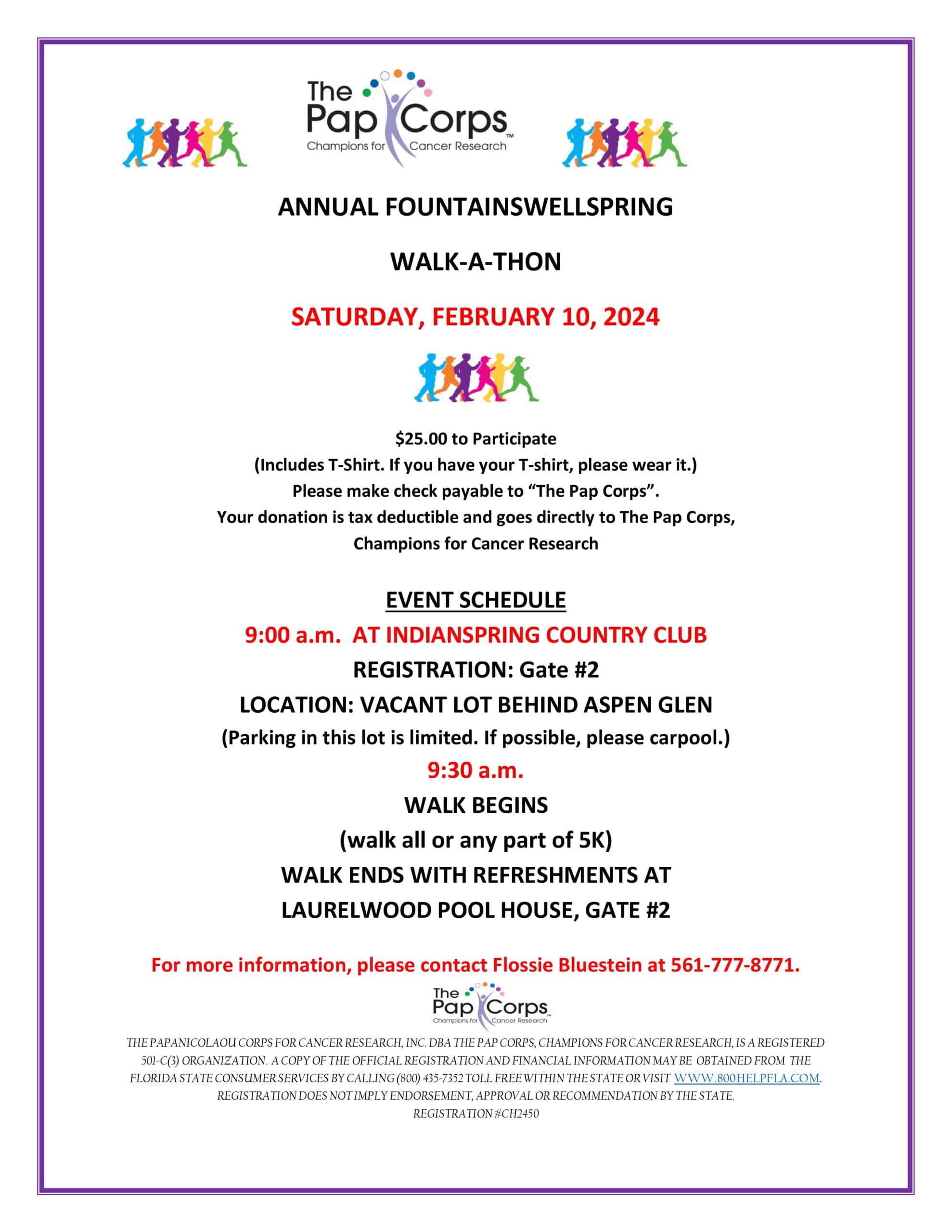Fountains WellSpring Walk-a-Thon to be held at Indian Spring | The Pap ...