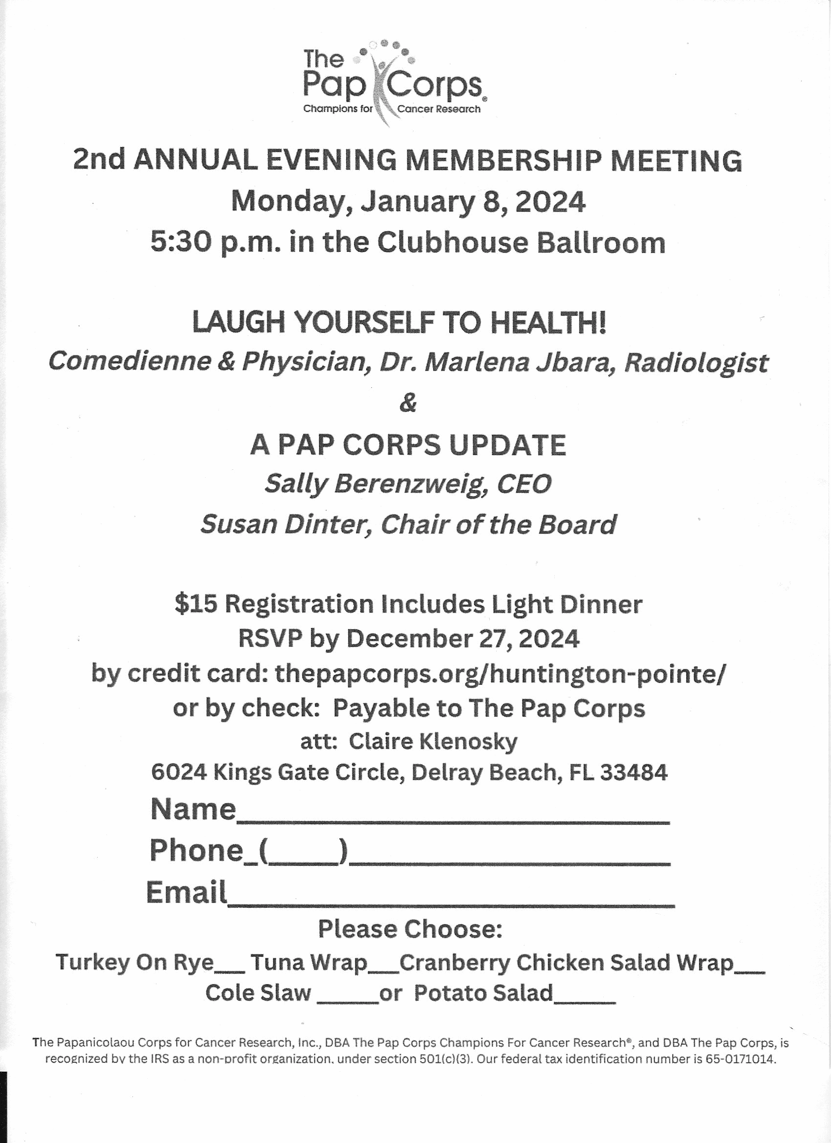 Huntington Pointe 2nd Annual Membership Meeting | The Pap Corps