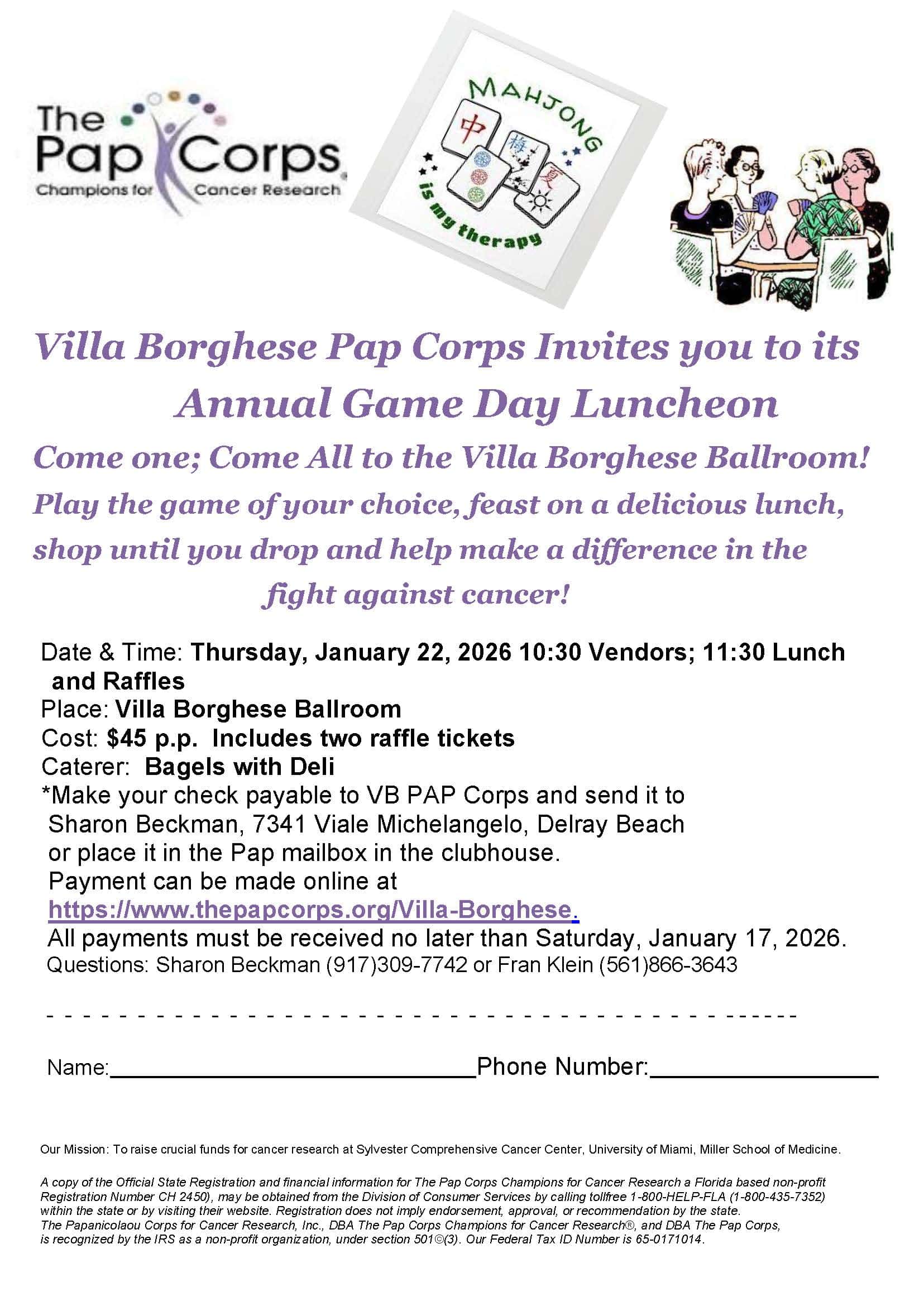 Villa Borghese Card Party and Luncheon with Vendors | The Pap Corps