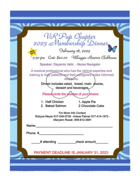 Villaggio Reserve Membership Dinner | The Pap Corps