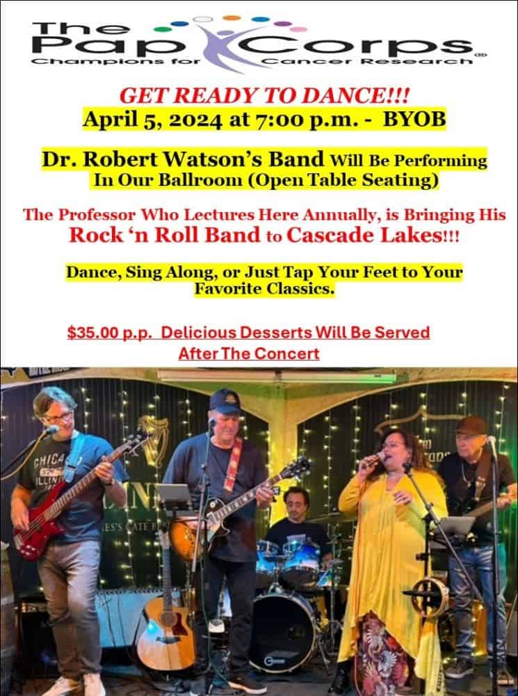 Cascade Lakes GET READY TO DANCE! DR. ROBERT WATSON, THE PROFESSOR WHO ...