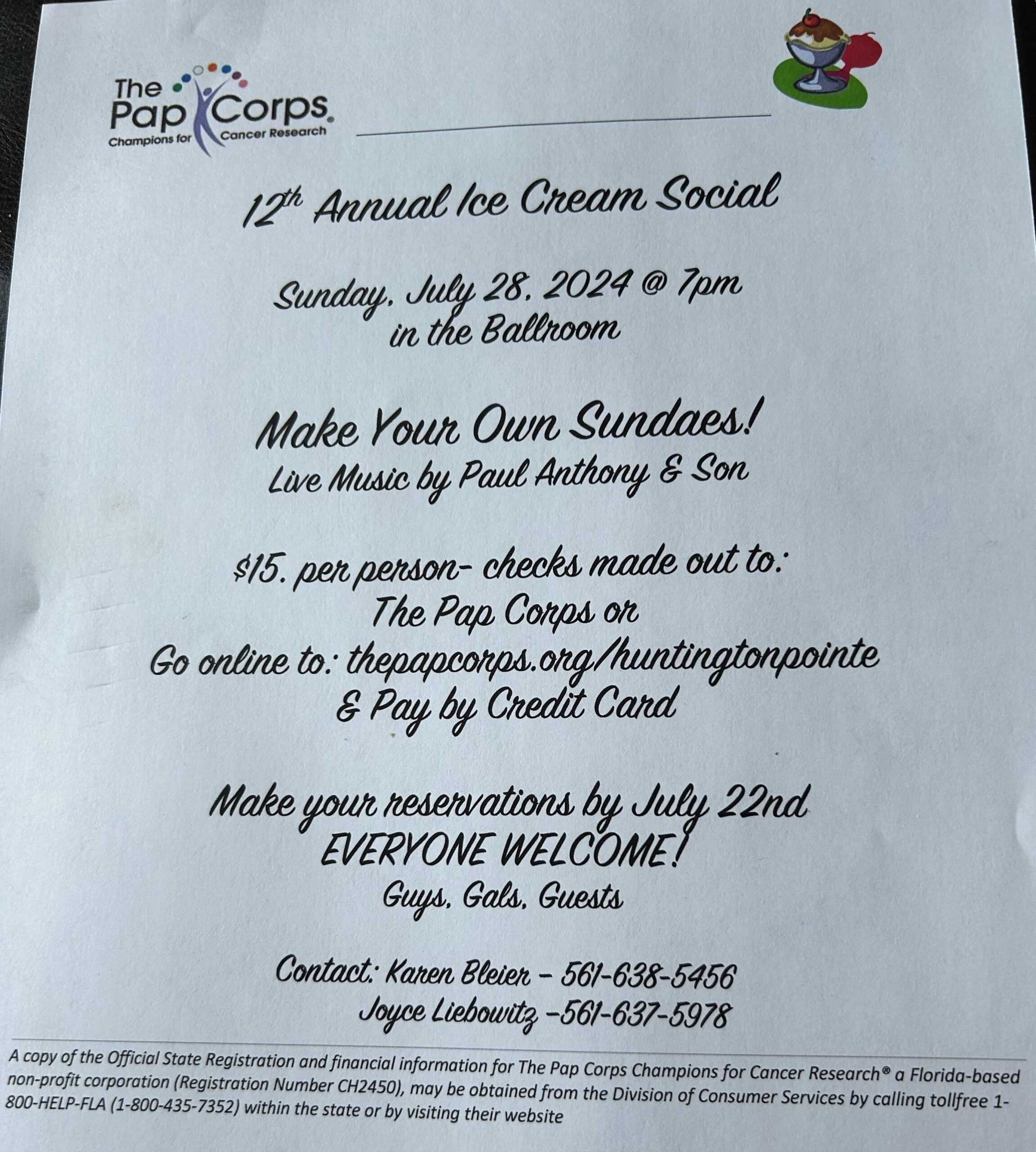 Huntington Pointe Annual Ice Cream Sundae Social | The Pap Corps