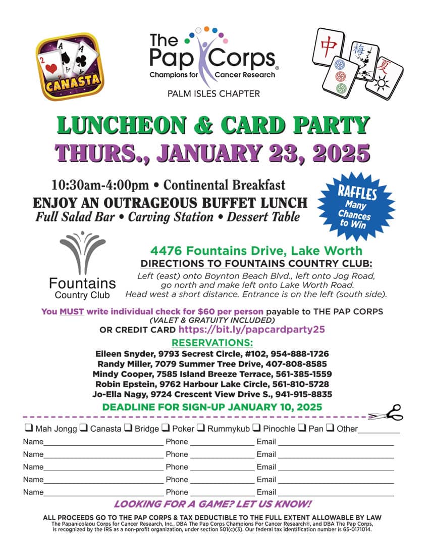 Palm Isles Luncheon & Card Party | The Pap Corps