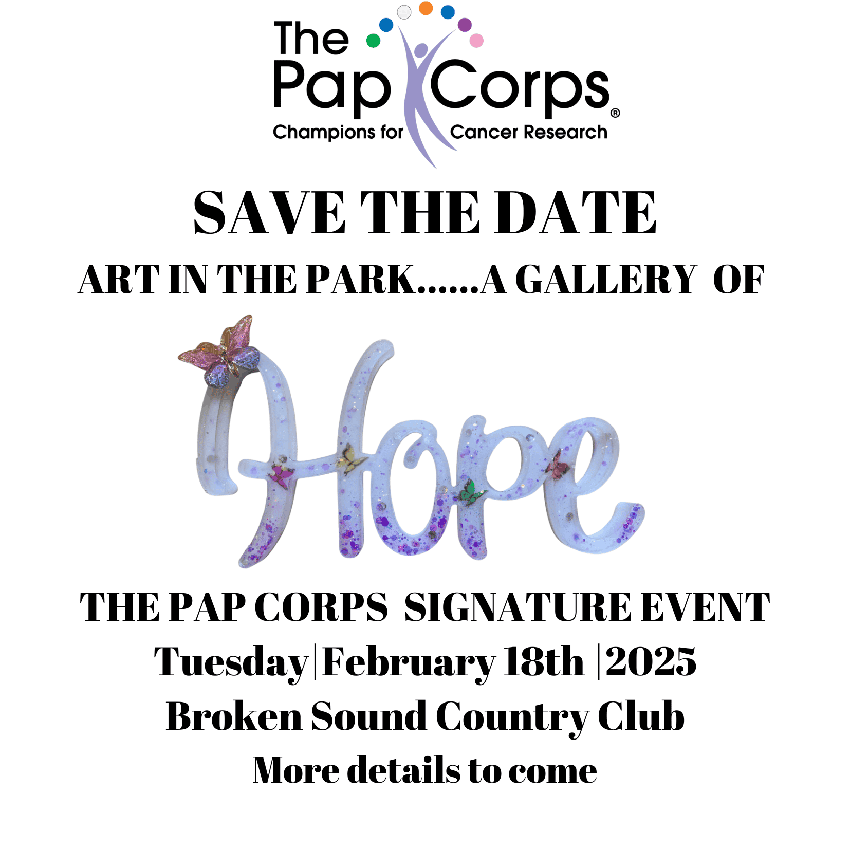 Pap Corps Signature Event - Art in the park a gallery of hope | The Pap ...