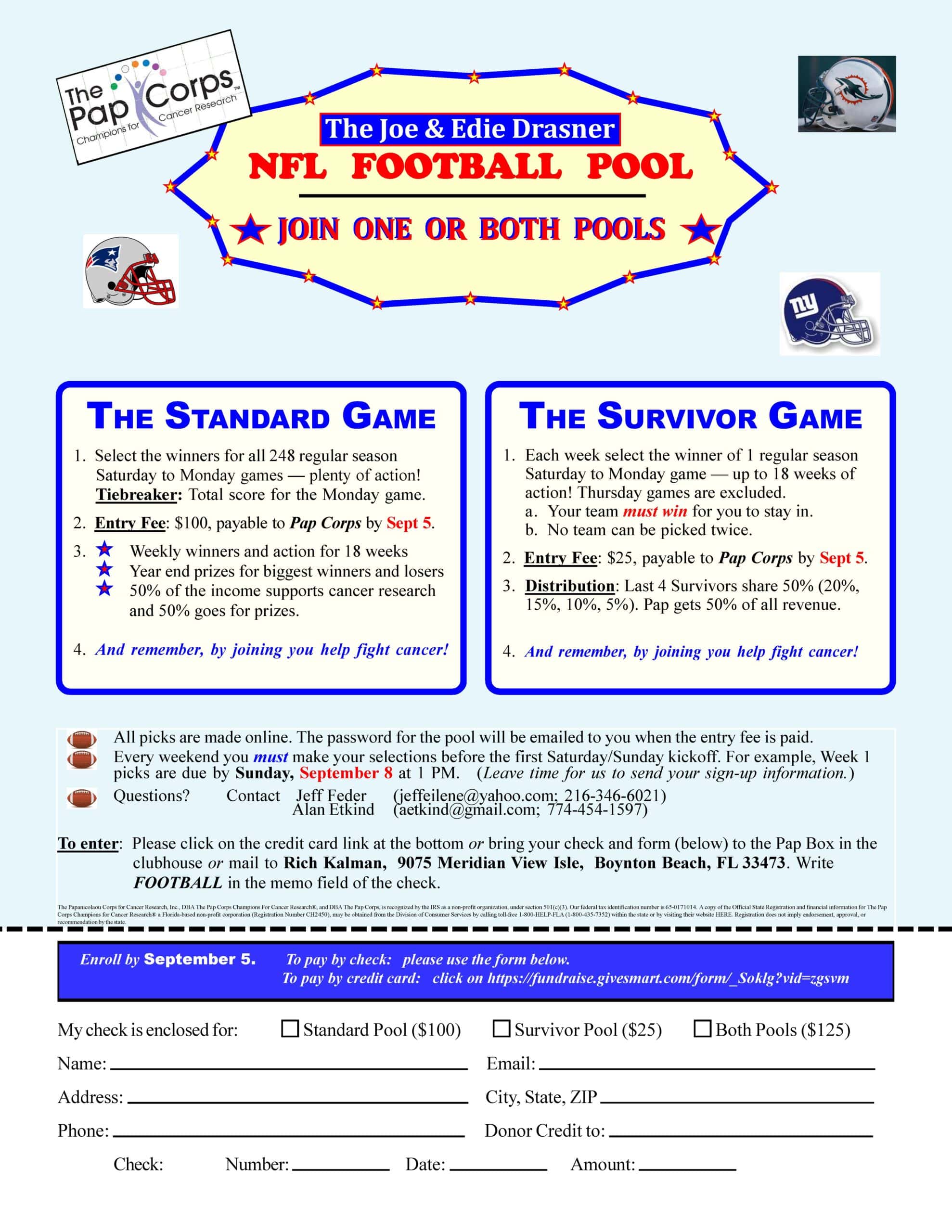 Valencia Reserve NFL Football Pool | The Pap Corps