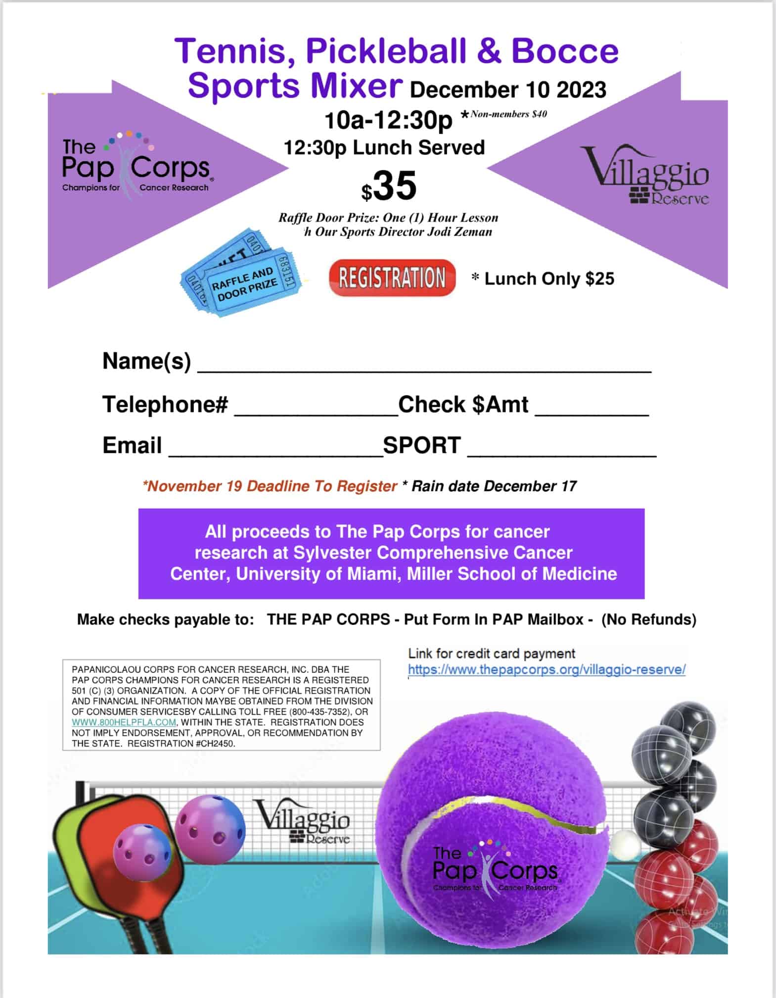 Villaggio Reserve Tennis, Pickleball & Bocce Sports Mixer | The Pap Corps