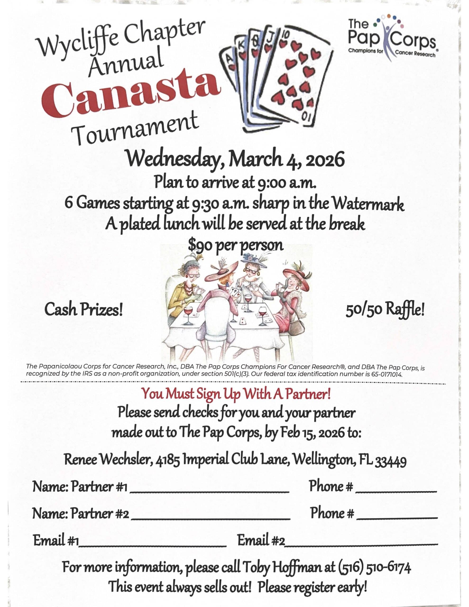 Wycliffe Canasta Tournament | The Pap Corps